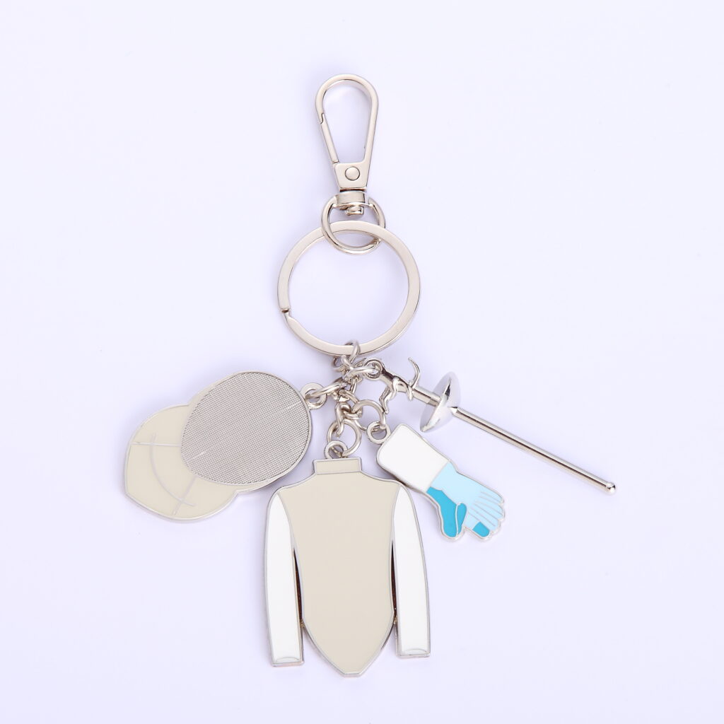 Metal Keychain Set Foil – Fencing Duck