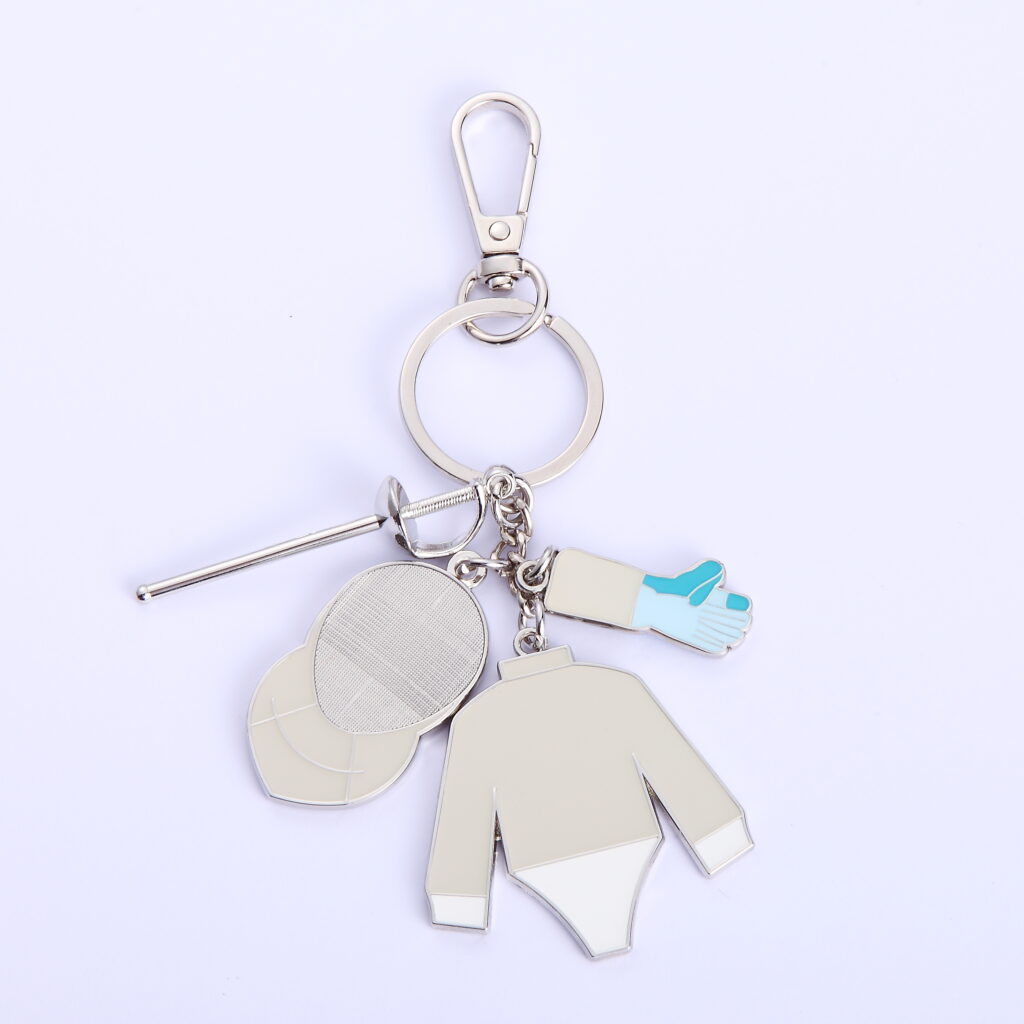 Metal Keychain Set Saber – Fencing Duck